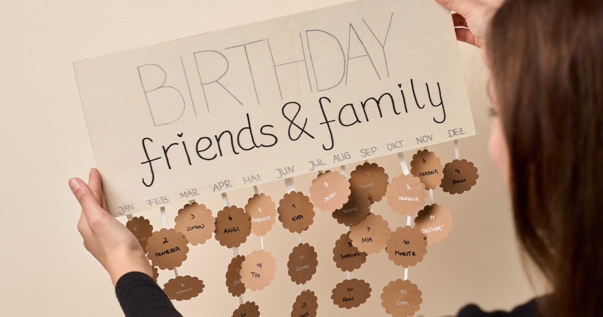 Nie wieder Geburtstage vergessen: DIY-Geburtstagskalender - AT ...